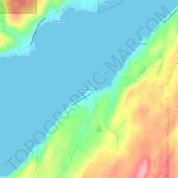 Sunset Beach topographic map, elevation, terrain