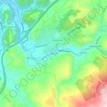 Richard topographic map, elevation, terrain
