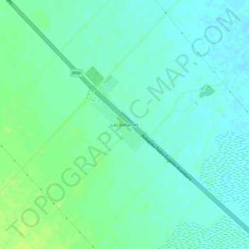 Las Bahamas topographic map, elevation, terrain