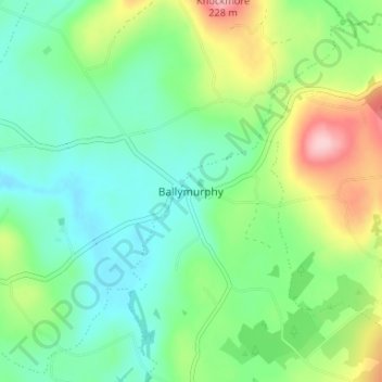 Ballymurphy topographic map, elevation, terrain
