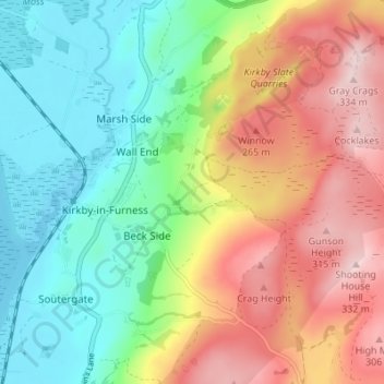 Friars Ground topographic map, elevation, terrain