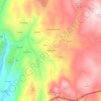 Castro Laboreiro topographic map, elevation, terrain