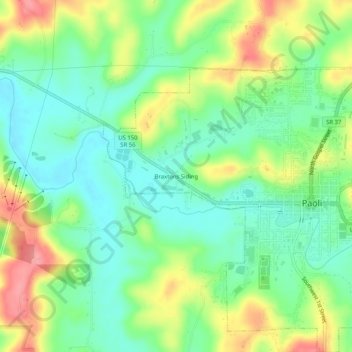 Braxtons Siding topographic map, elevation, terrain