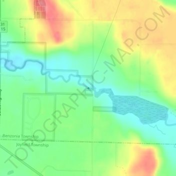 Homestead Dam topographic map, elevation, terrain