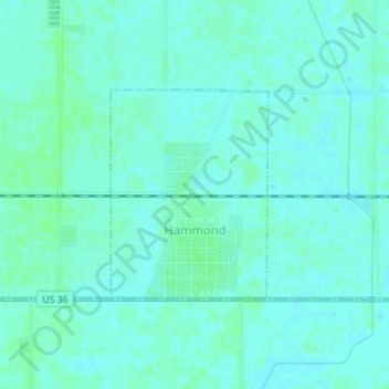 Hammond topographic map, elevation, terrain