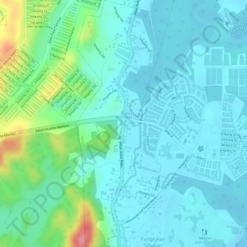 Mentiri topographic map, elevation, terrain