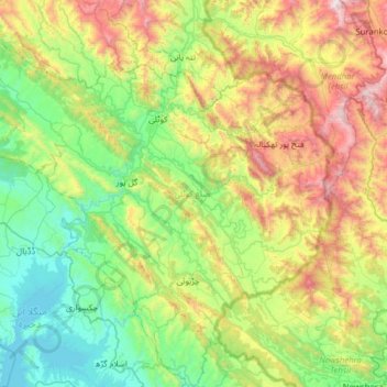Kotli District topographic map, elevation, terrain