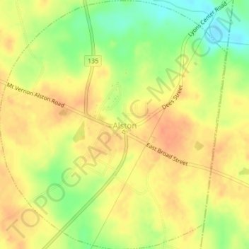 Alston topographic map, elevation, terrain