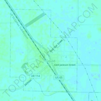 Gould topographic map, elevation, terrain