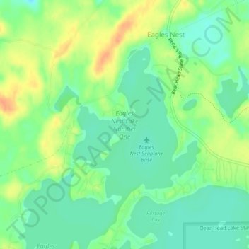 Eagles Nest Lake Number One topographic map, elevation, terrain