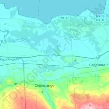 Town of Sullivan topographic map, elevation, terrain