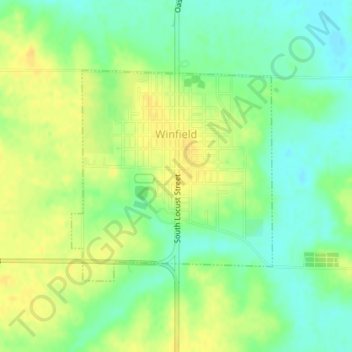 Winfield topographic map, elevation, terrain