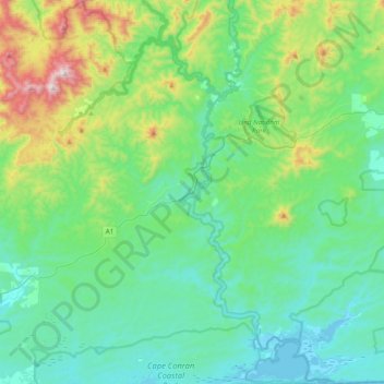 Bemm River topographic map, elevation, terrain