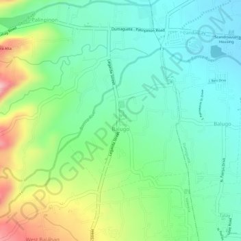 Balugo topographic map, elevation, terrain