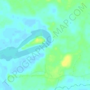 Smith Lake topographic map, elevation, terrain