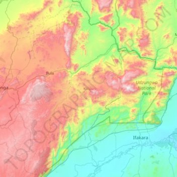 Kilolo topographic map, elevation, terrain
