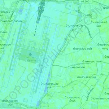 Nong Prue Subdistrict Administrative Organization topographic map ...