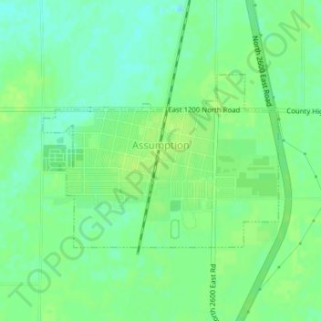 Assumption topographic map, elevation, terrain