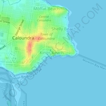 Kings Beach topographic map, elevation, terrain