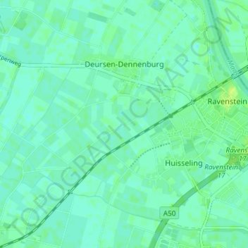 Deursen-Dennenburg topographic map, elevation, terrain