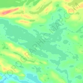 Lac Beauparlant topographic map, elevation, terrain