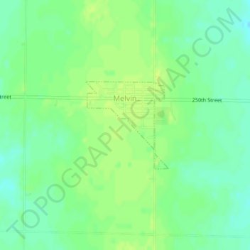Melvin topographic map, elevation, terrain