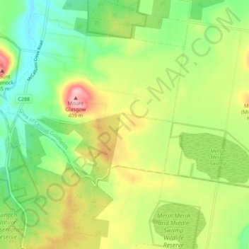 Dunach topographic map, elevation, terrain
