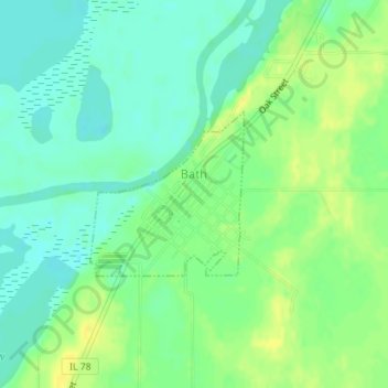 Bath topographic map, elevation, terrain