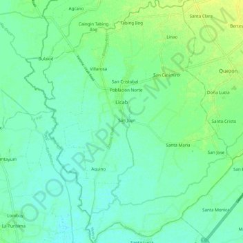 Licab topographic map, elevation, terrain