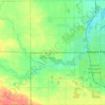 Union Charter Township topographic map, elevation, terrain
