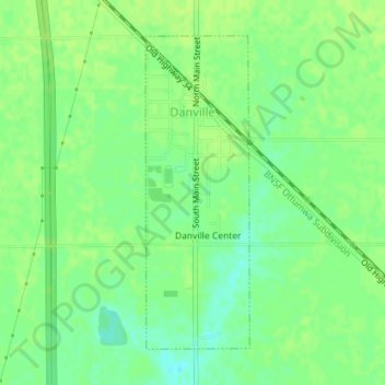 Danville topographic map, elevation, terrain
