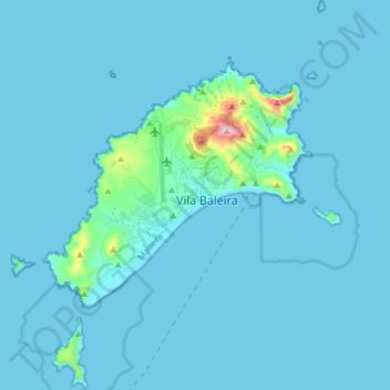 Porto Santo topographic map, elevation, terrain