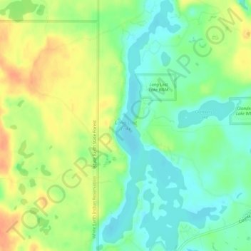 Long Lost Lake topographic map, elevation, terrain