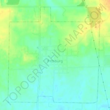 Pittsburg topographic map, elevation, terrain