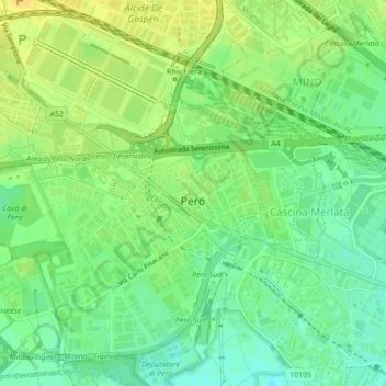 Pero topographic map, elevation, terrain