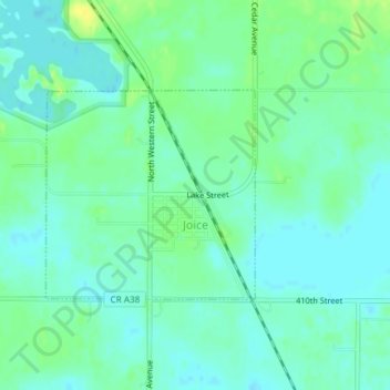 Joice topographic map, elevation, terrain