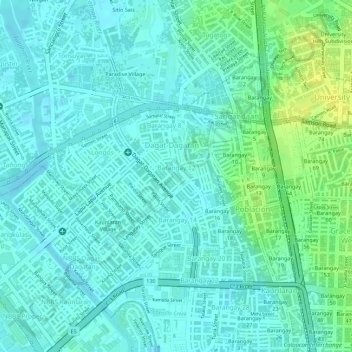 Barangay 12 topographic map, elevation, terrain