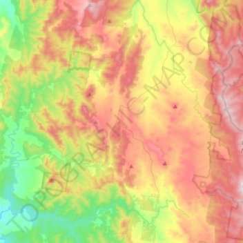 Jerangle topographic map, elevation, terrain