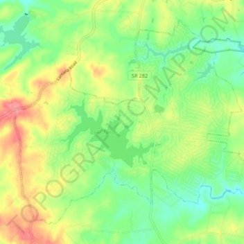 Lake Tansi topographic map, elevation, terrain
