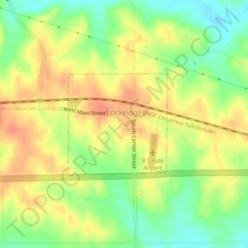Lockridge topographic map, elevation, terrain