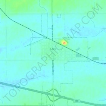 Ladd topographic map, elevation, terrain