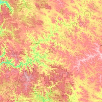 Shire Of Boyup Brook topographic map, elevation, terrain