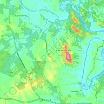 Pine Mountain topographic map, elevation, terrain