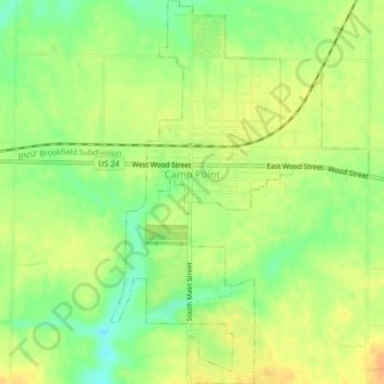 Camp Point topographic map, elevation, terrain