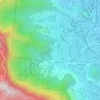 Bayview Heights topographic map, elevation, terrain