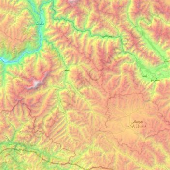 Astore Tehsil topographic map, elevation, terrain