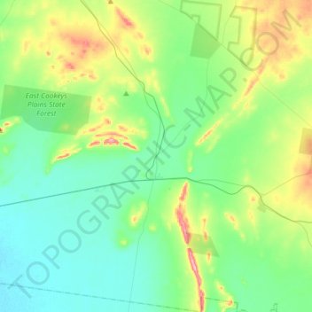 Bogan Gate topographic map, elevation, terrain