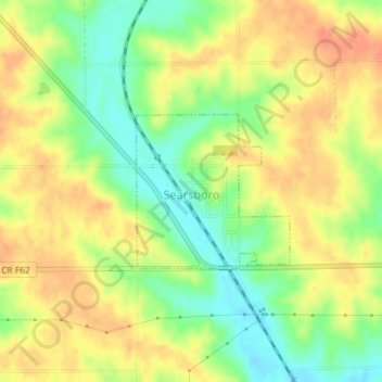Searsboro topographic map, elevation, terrain