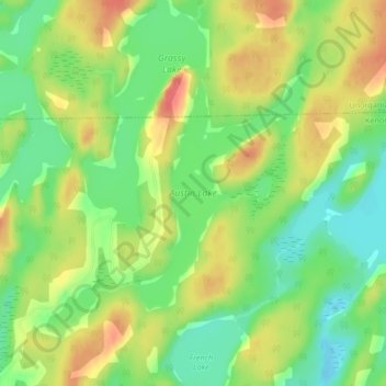 Austin Lake topographic map, elevation, terrain