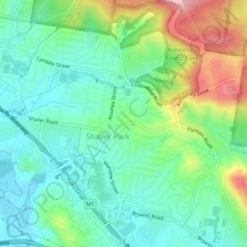 Shailer Park topographic map, elevation, terrain